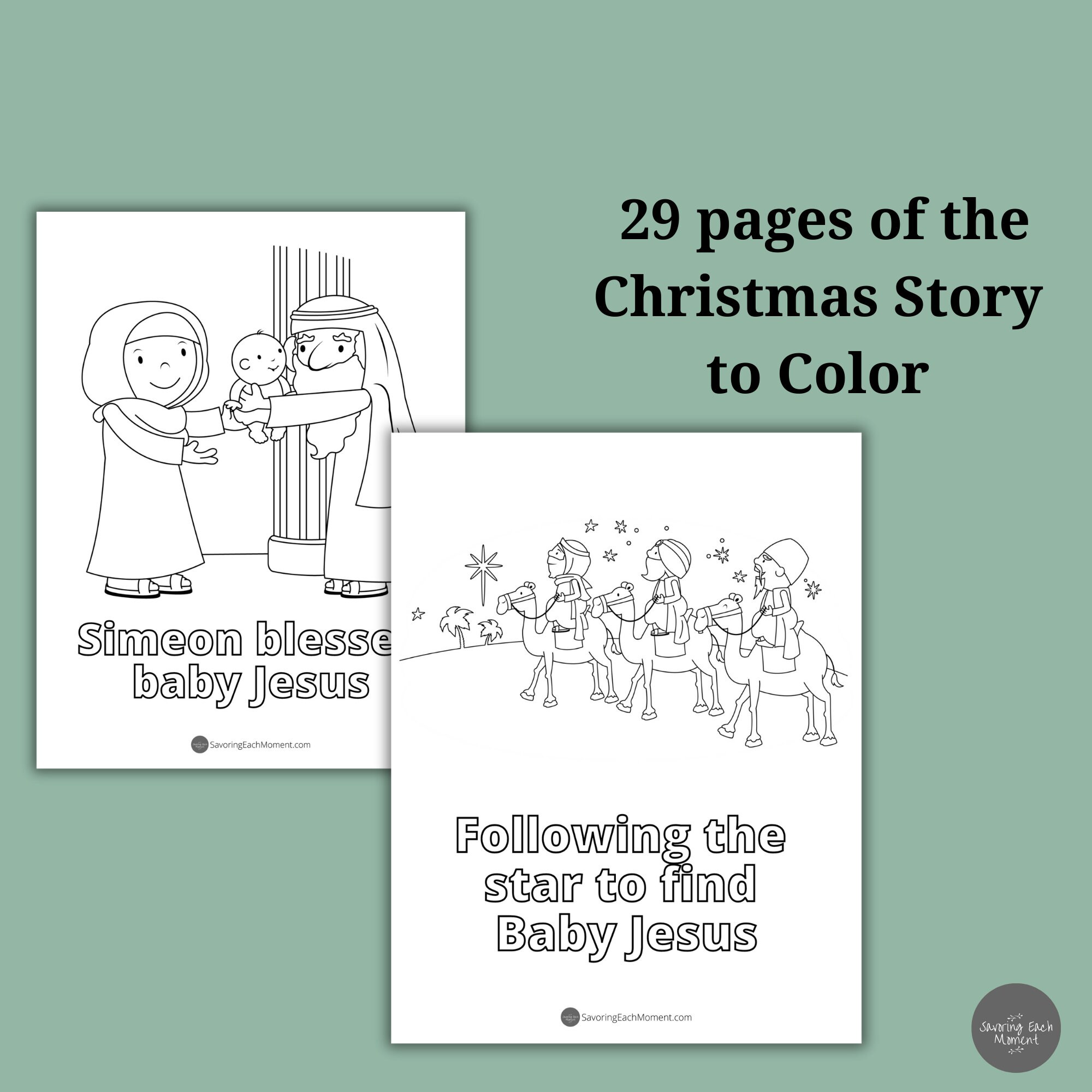 Nativity Story Coloring Pages, Christian Christmas, Nativity for Kids ...