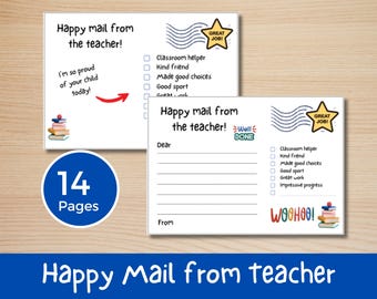 Happy Mail Positive Notes | Parent Communication | Teacher Feedback - Etsy