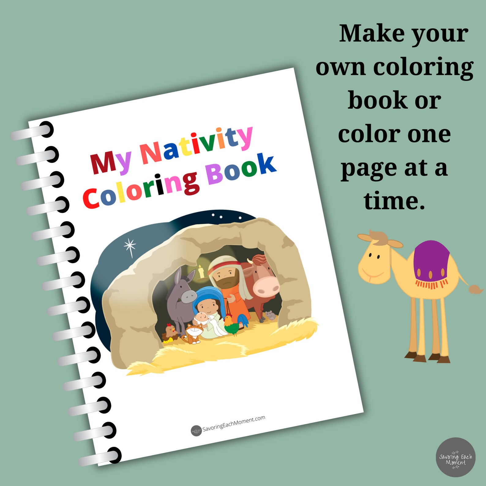 Nativity Story Coloring Pages, Christian Christmas, Nativity for Kids ...