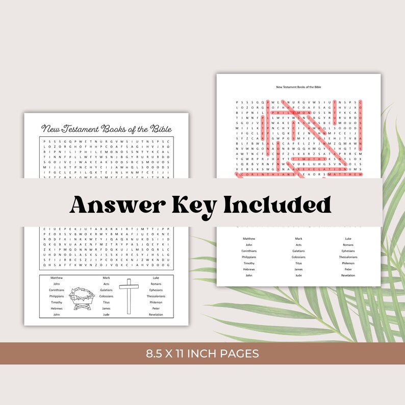 Books of the Bible Word Searches, Printable Bible Word Search Puzzles ...