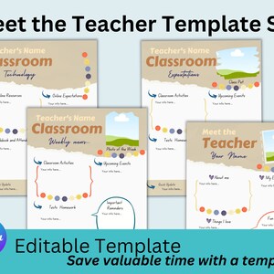 Teacher Newsletter Template Meet the Teacher Editable - Etsy