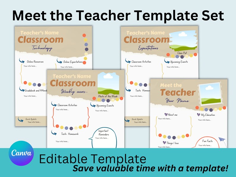 Teacher Newsletter Template Meet the Teacher Editable - Etsy