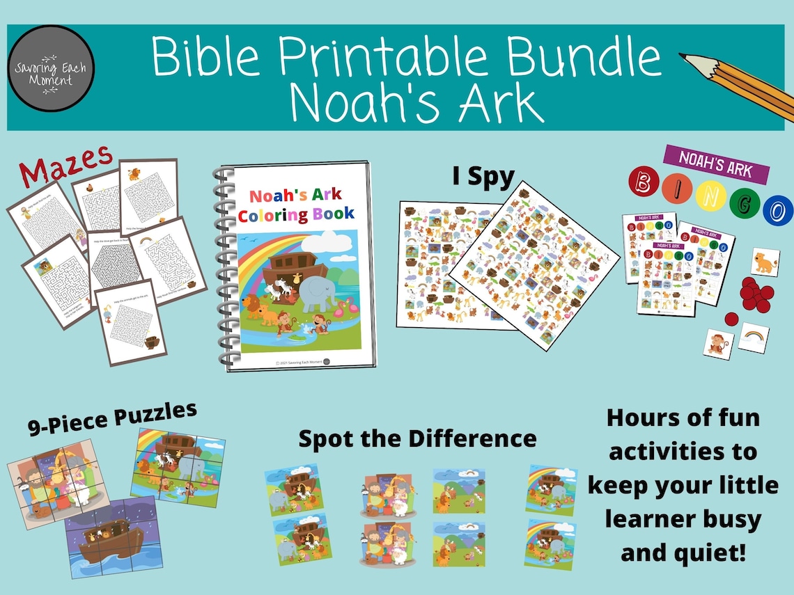 Bible Activities for Kids Noahs Ark Bible Busy Binder Bible Busy Book ...