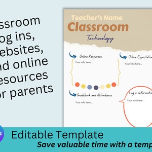 Teacher Newsletter Template Meet the Teacher Editable - Etsy