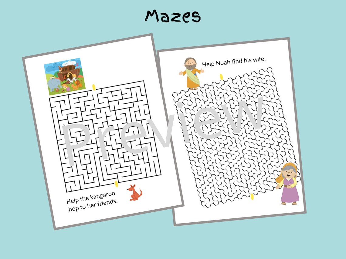 Bible Activities for Kids Noahs Ark Bible Busy Binder Bible Busy Book ...