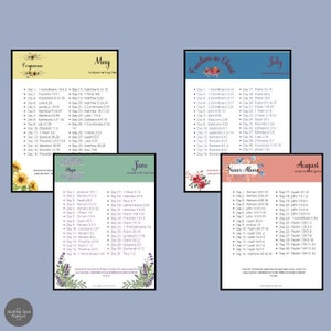 12 Month Scripture Writing Plan Monthly Bible Reading Plan Printable ...