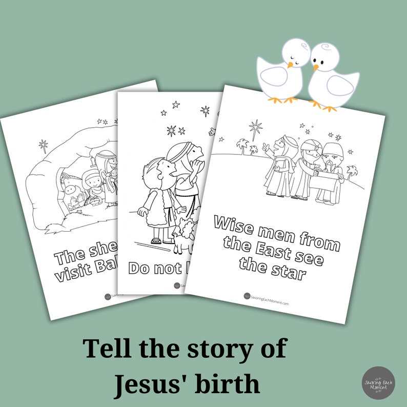 Nativity Story Coloring Pages, Christian Christmas, Nativity for Kids ...