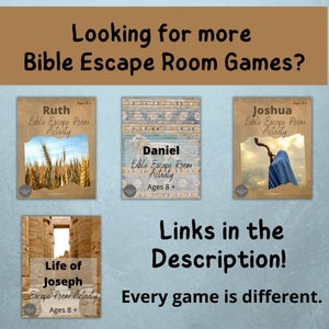 Daniel Printable Bible Escape Room Game, Bible Games for Adults, Youth ...