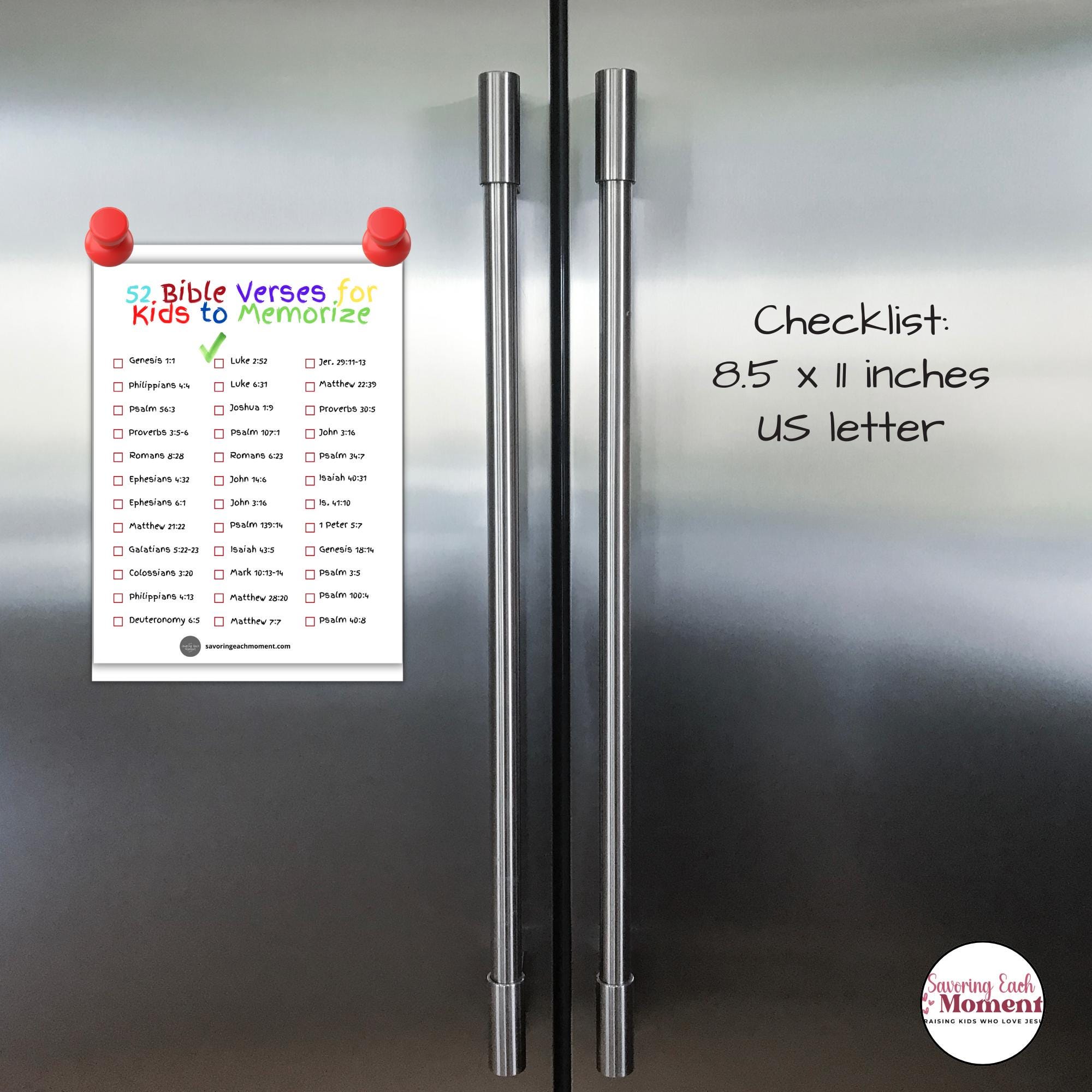 52 Memory Verses for Kids, Scripture Memory Verses, Scripture Cards for ...