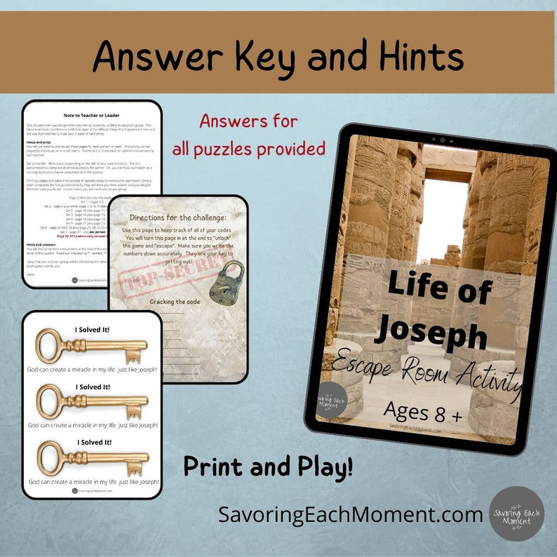 Bible Escape Room Game, Youth Group Games, Bible Games Printable, Bible ...