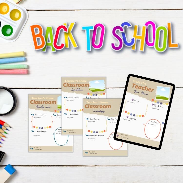 Teacher Newsletter Template, Meet the Teacher Editable Classroom ...