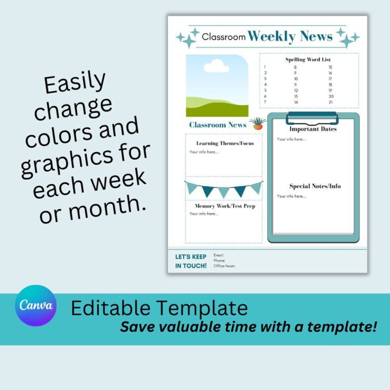 Editable Meet the Teacher Template Canva, Classroom Template, Teacher ...
