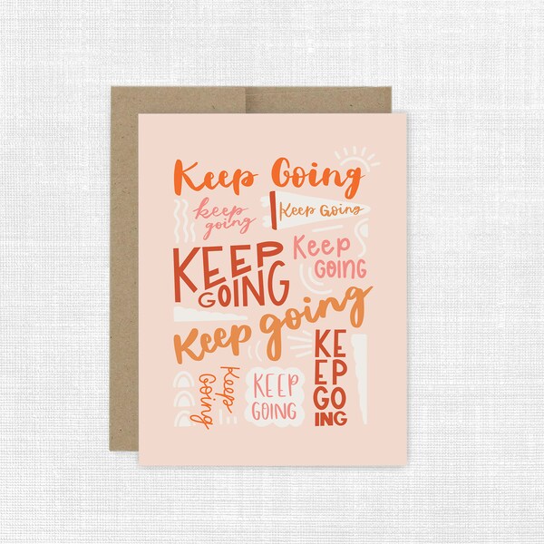 Keep Going Card - Etsy