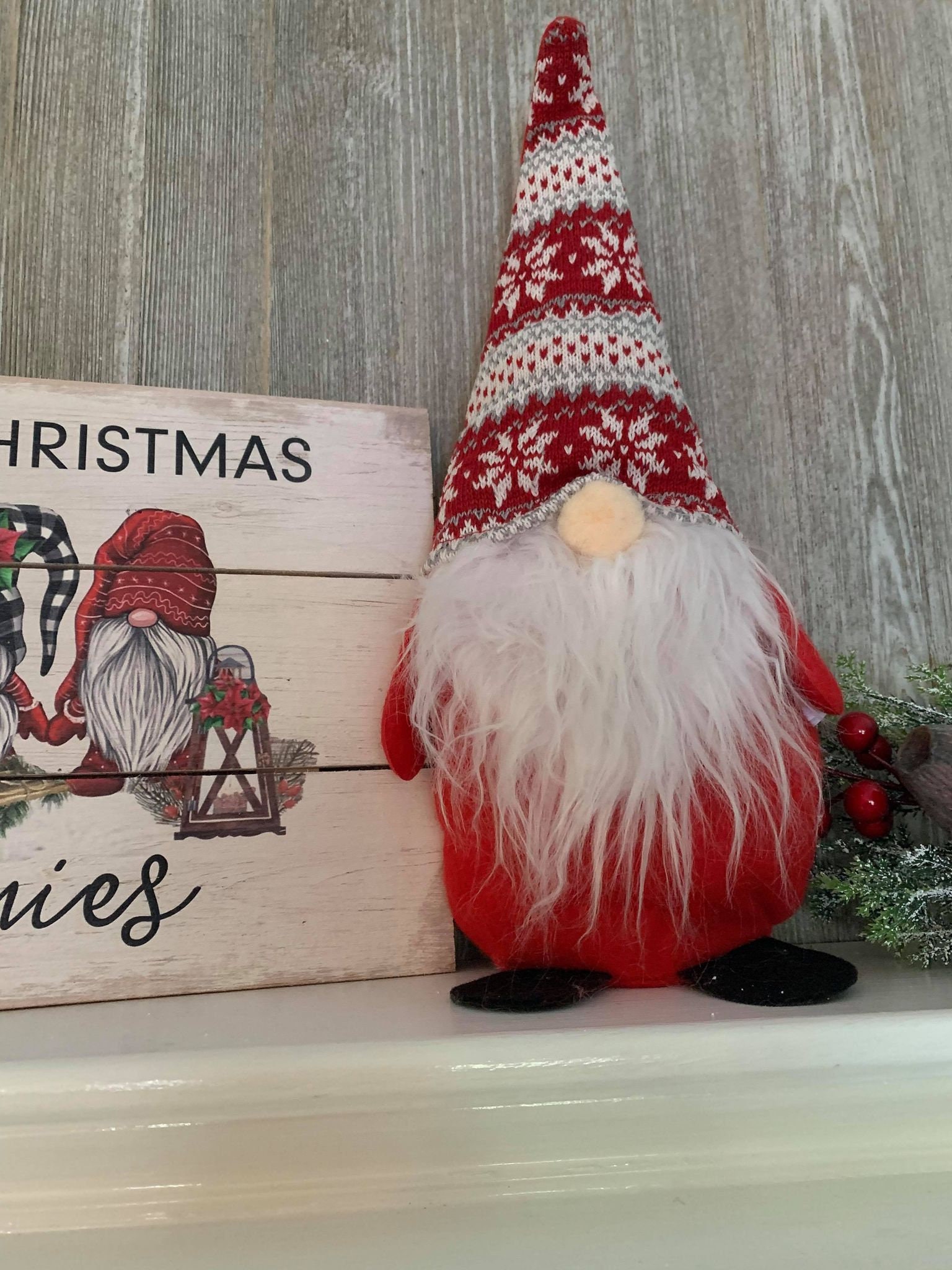 Gnomes Centerpieceschristmas Gnomes Table Decorsweater | Etsy