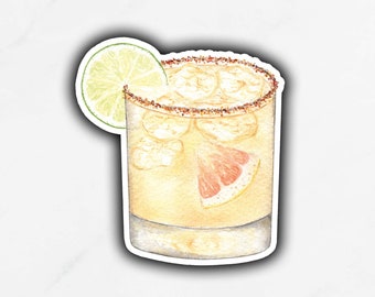 Watermelon Margarita Sticker, Signature Drink Sticker, DIY Wedding Bar ...