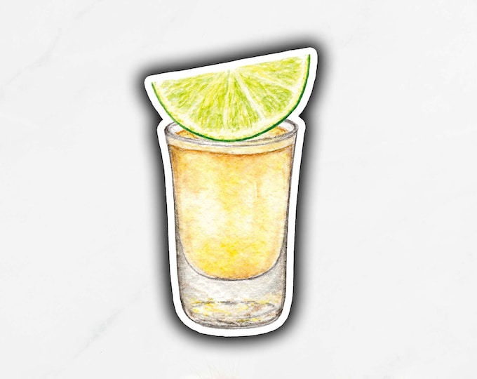 Tequila Shot Sticker, Tequila Cocktail Sticker, Signature Drink Sticker ...