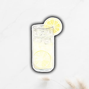 Lemonade Sticker, Lemonade Vinyl Sticker, Lemon Cocktail Sticker, Vodka ...