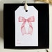 Pink Bow Gift Tag, Personalized Gift Tag, Coquette Bow, Pink Aesthetic ...