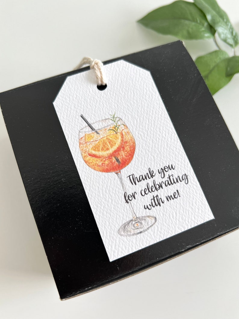 Aperol Spritz Gift Tag Personalized Gift Tag Thank You for - Etsy