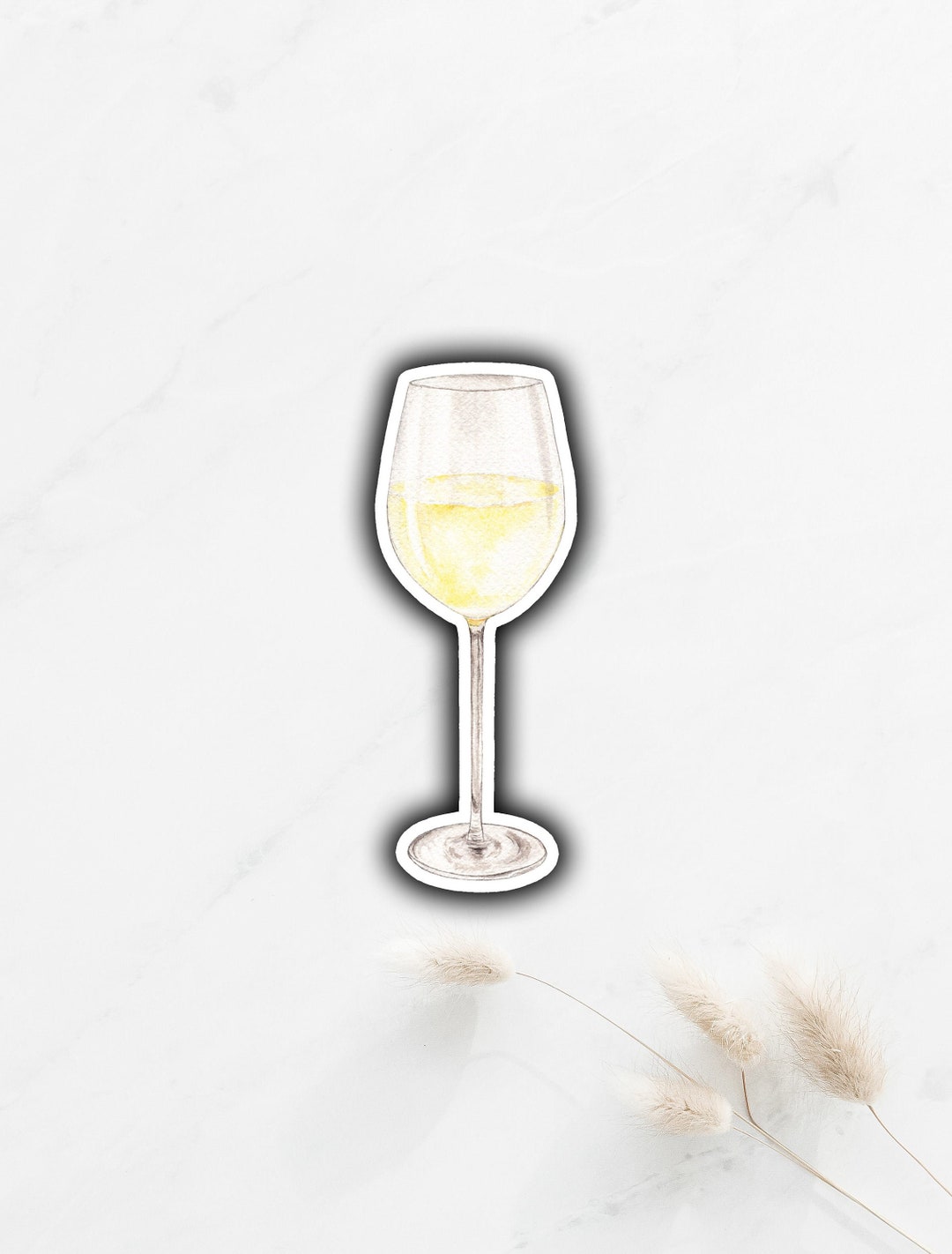 White Wine Sticker, Signature Drink Sticker, Cocktail Sticker, DIY ...