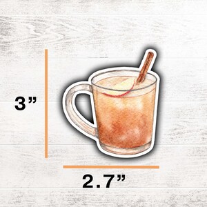Hot Apple Cider Sticker, Spiked Apple Cider Cocktail Sticker, Signature ...
