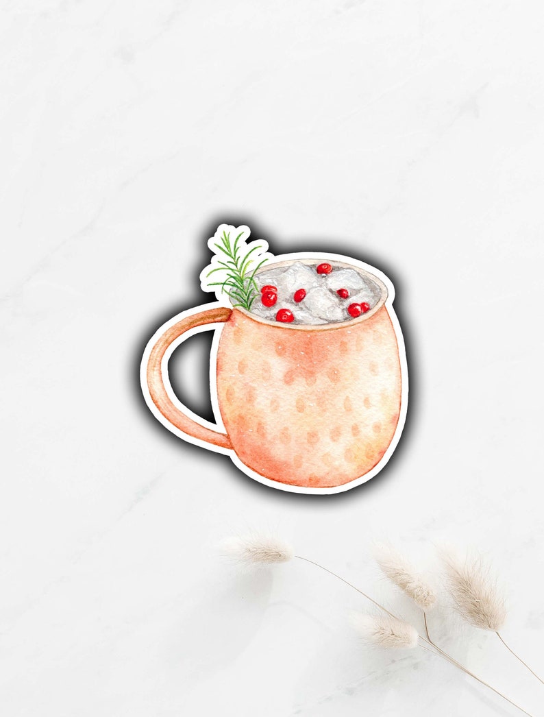 Cranberry Moscow Mule Sticker, Signature Drink Sticker, Signature ...