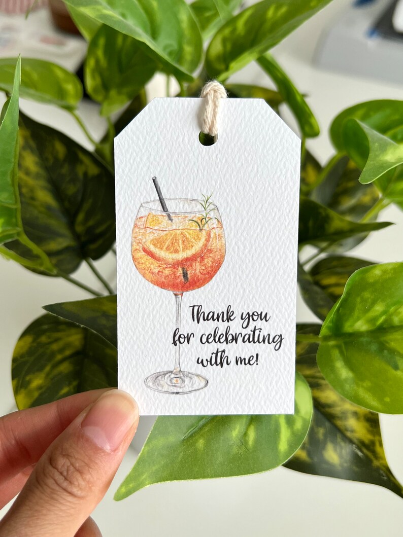 Aperol Spritz Gift Tag Personalized Gift Tag Thank You for - Etsy
