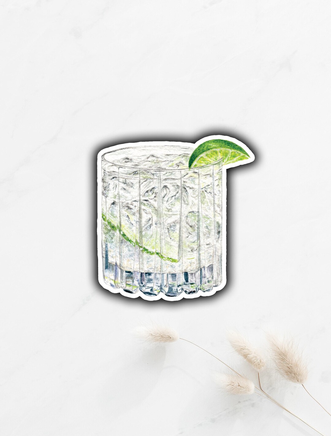 Gin and Tonic Vinyl Sticker, Signature Drink Sticker, Vodka Soda ...