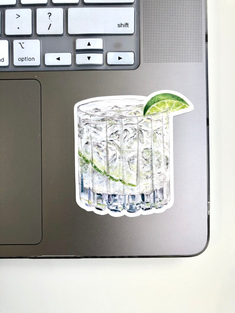 Gin and Tonic Vinyl Sticker, Signature Drink Sticker, Vodka Soda ...