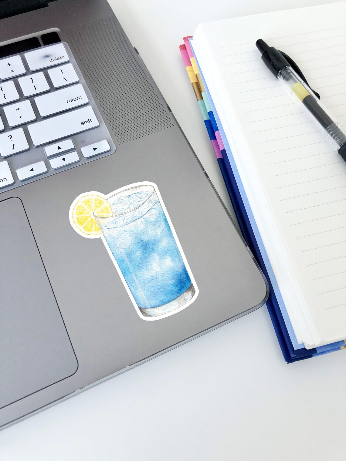 Blue Curaçao Sticker, Blue Lagoon Cocktail Sticker, Signature Drink ...