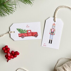 Nutcracker Gift Tag, Watercolor Nutcracker Gift Tag, Holiday Gift Tag ...