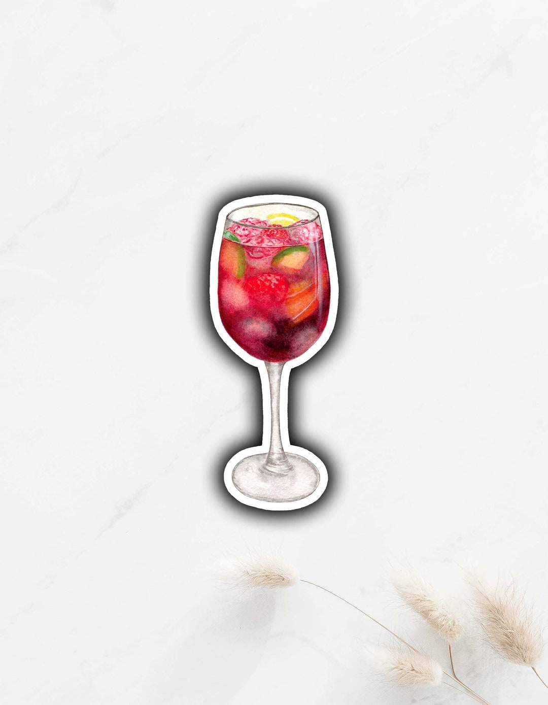 Red Sangria Sticker, Signature Drink Sticker, DIY Wedding Bar Sign ...