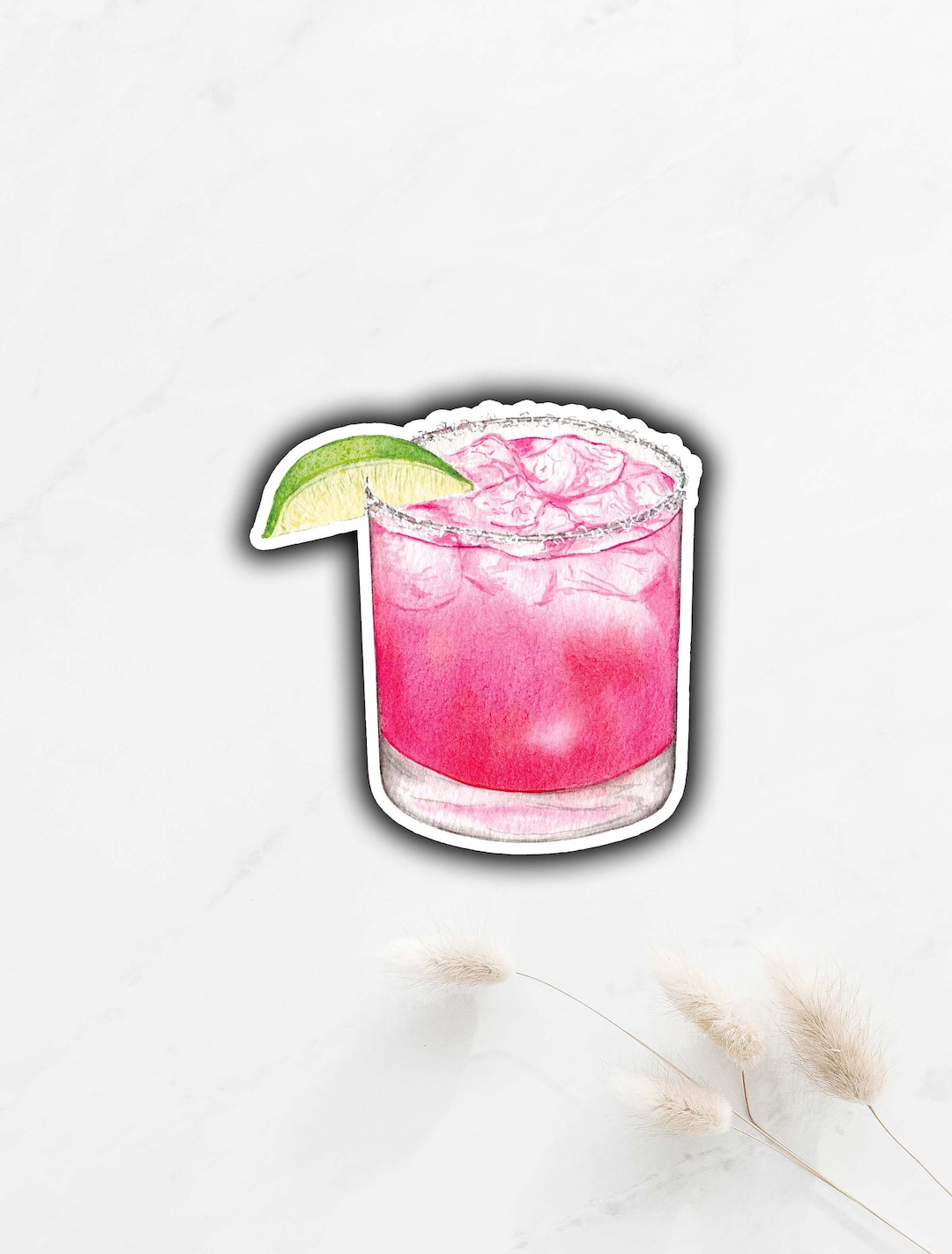 Prickly Pear Margarita Sticker, Signature Drink Sticker, DIY Wedding ...