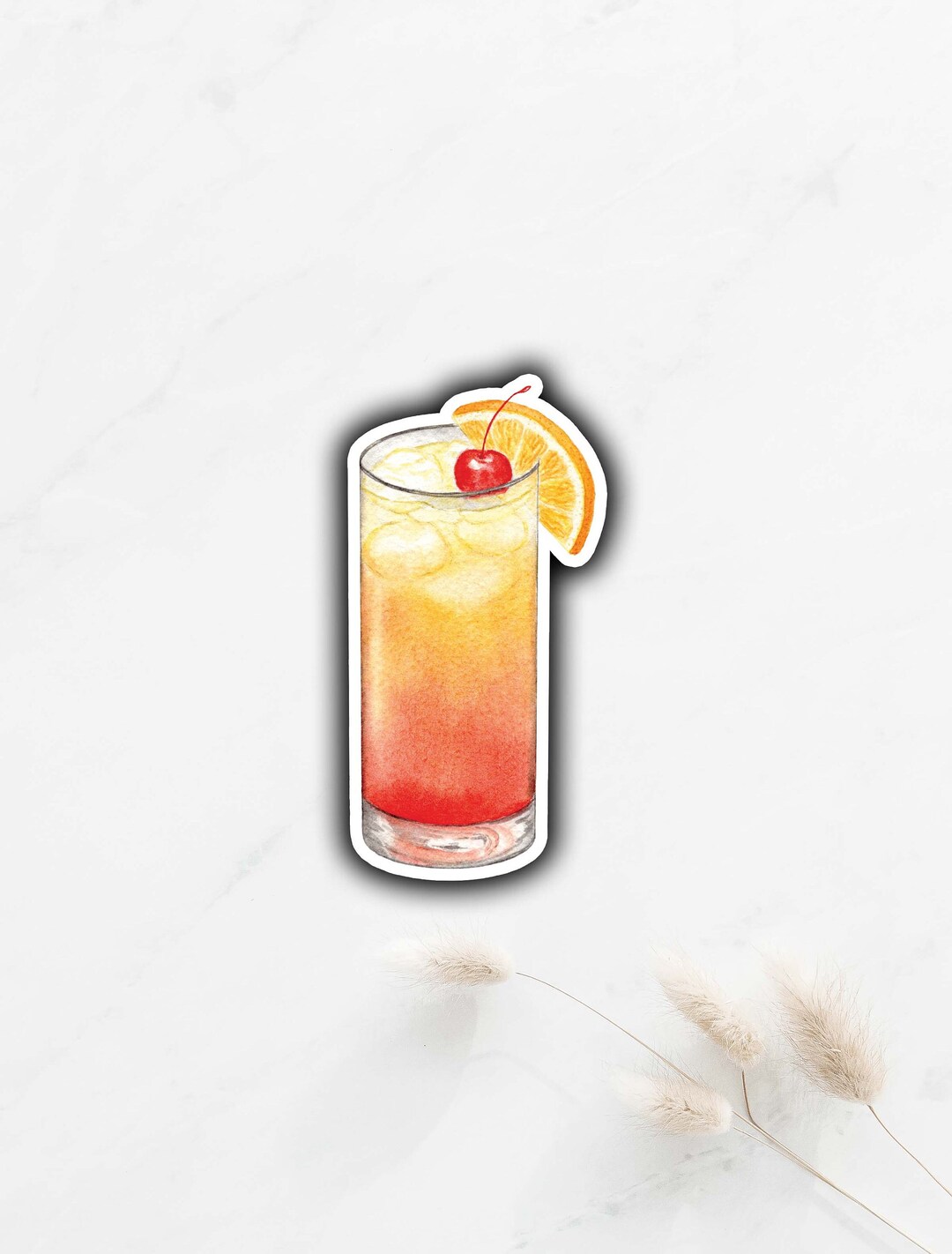 Tequila Sunrise Sticker, Signature Drink Sticker, DIY Wedding Bar Sign ...