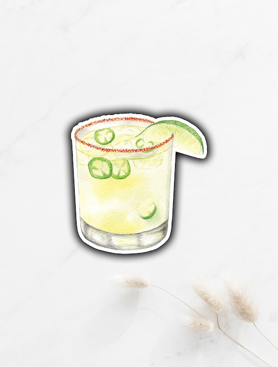Jalapeño Margarita Sticker Signature Drink Sticker DIY - Etsy