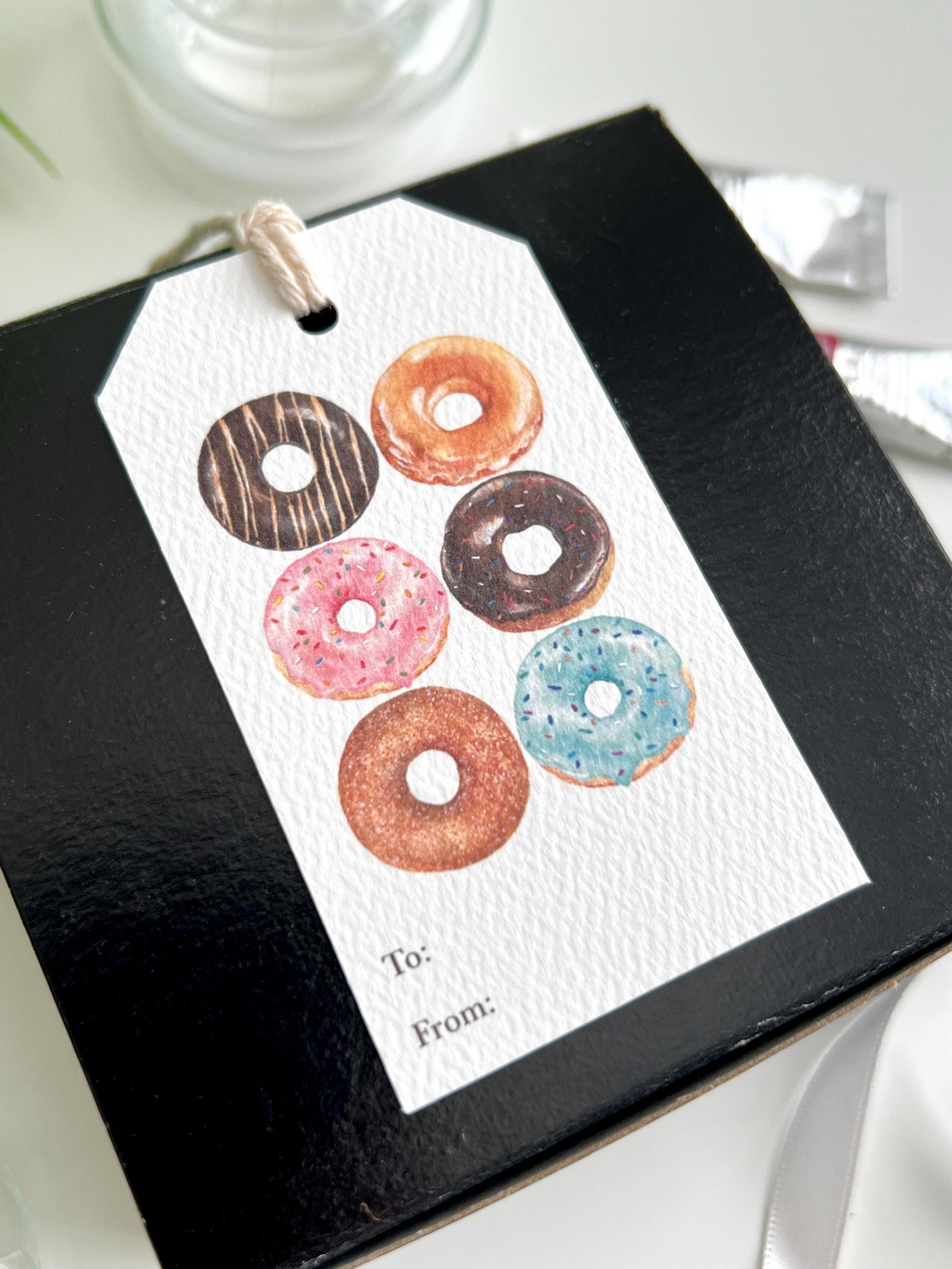 Donut Gift Tag, Personalized Gift Tag, Doughnut Party Favors, Baked ...