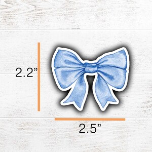 Blue Bow Sticker, Blue Ribbon Sticker, Coquette Bow Aesthetic ...