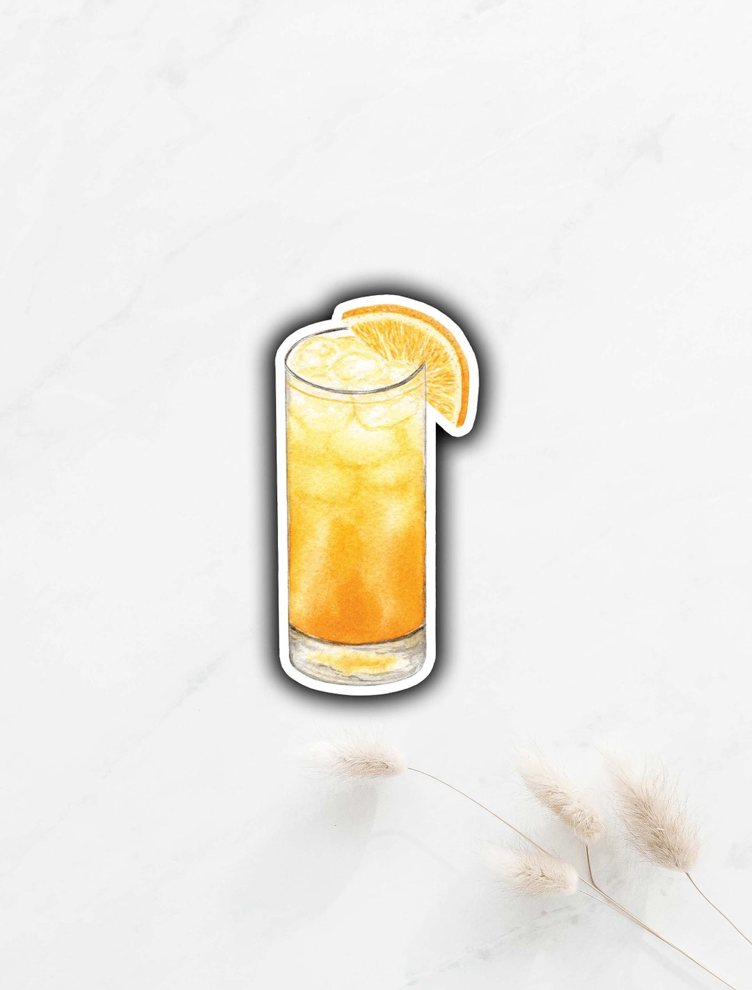 Vodka Orange Cocktail Sticker, Signature Drink Sticker, Signature ...