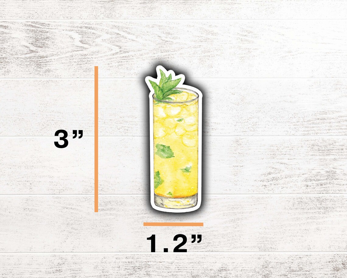 Mango Mojito Sticker, Signature Drink Sticker, DIY Wedding Bar Sign ...