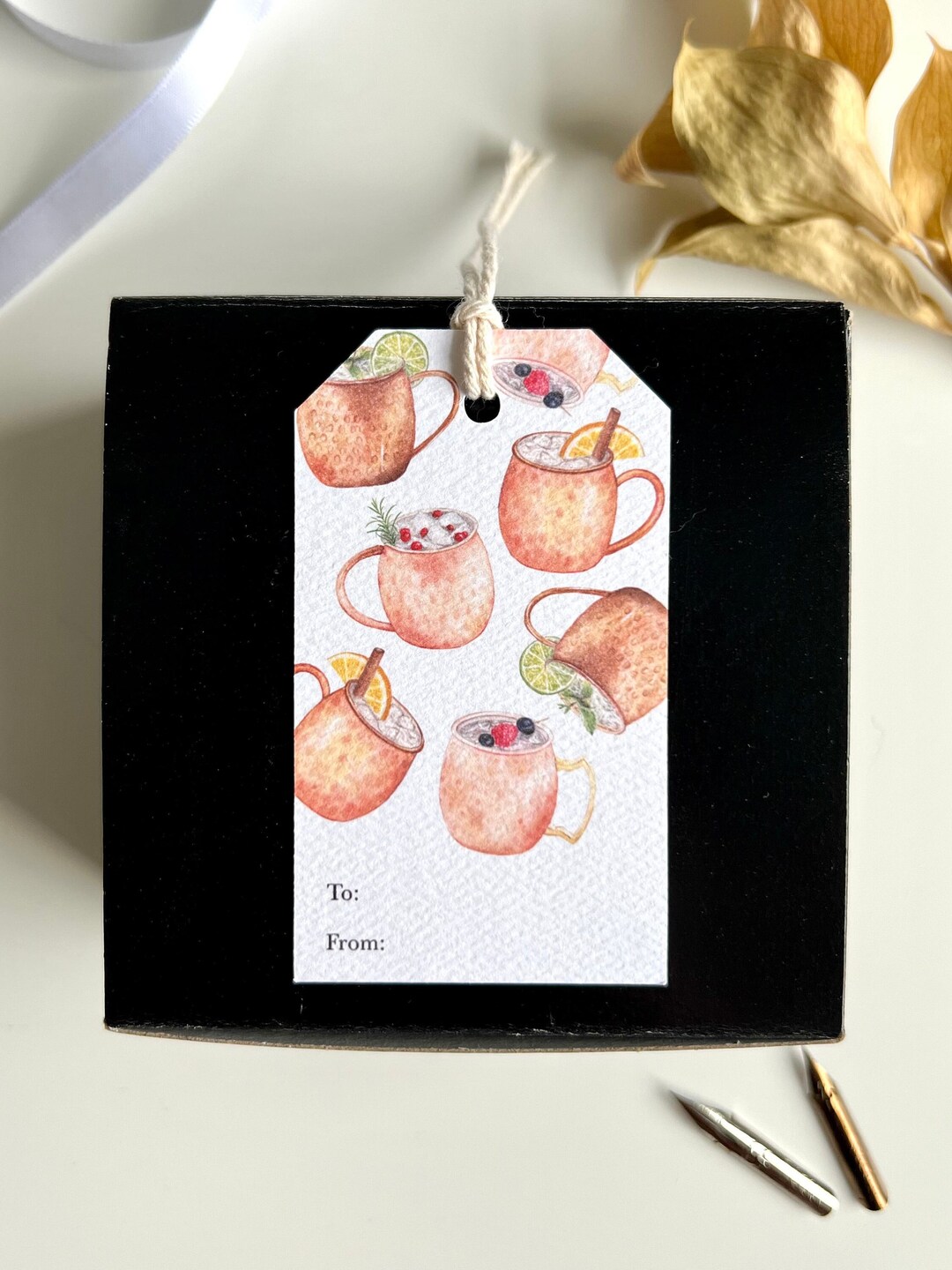 Moscow Mules Gift Tag, Personalized Gift Tag, Cocktail Gift Tag, Moscow ...