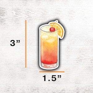 Tequila Sunrise Sticker, Signature Drink Sticker, DIY Wedding Bar Sign ...