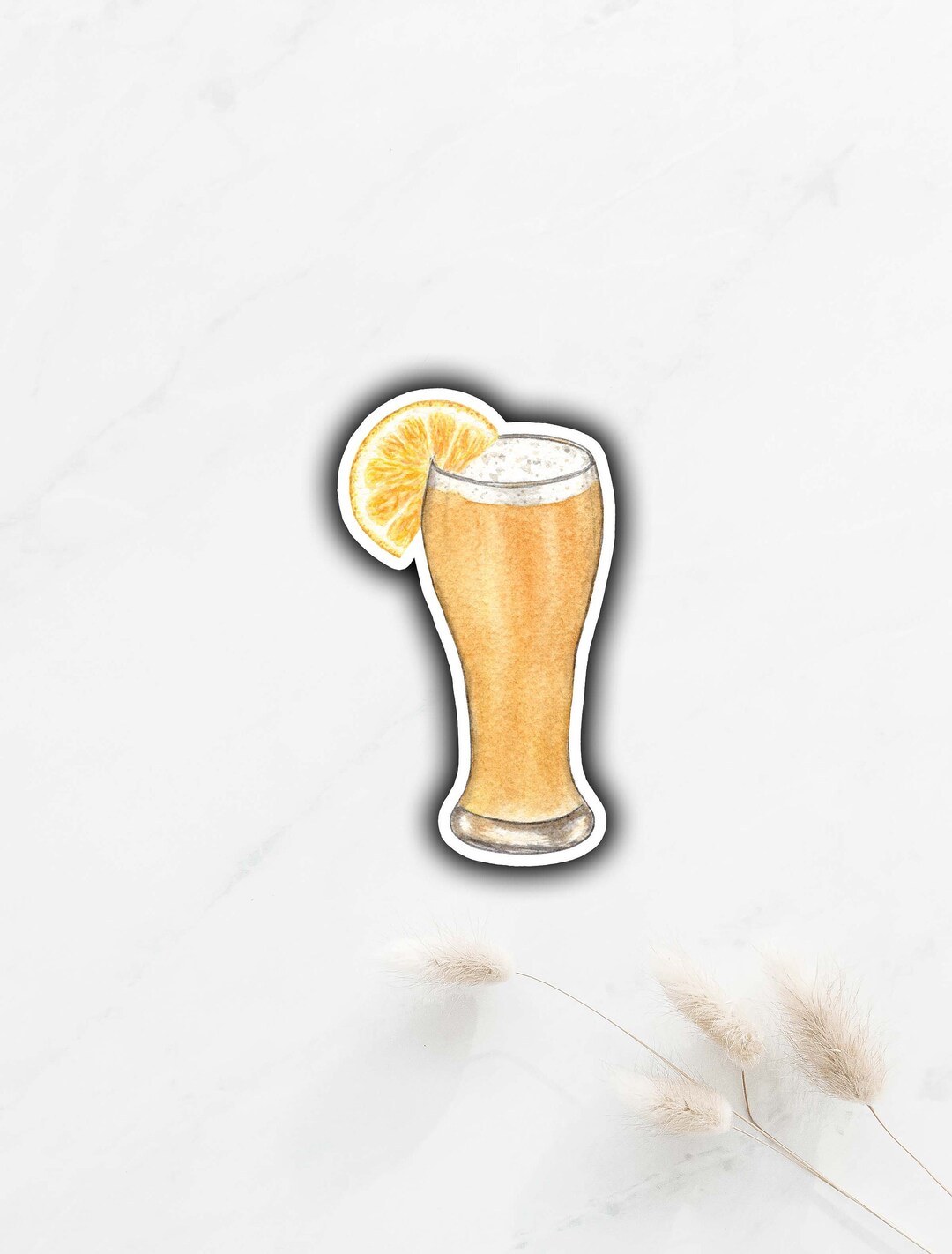 Wheat Ale Sticker, Beer Sticker, Signature Drink Sticker, DIY Wedding ...