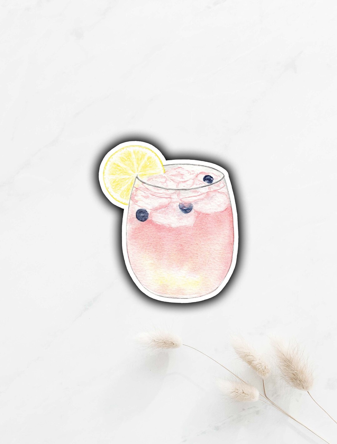 Pink Lemonade Sticker, Huckleberry Vodka Cocktail Sticker, Signature ...