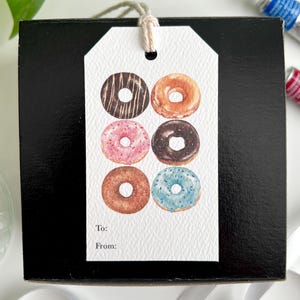 Donut Gift Tag, Personalized Gift Tag, Doughnut Party Favors, Baked ...