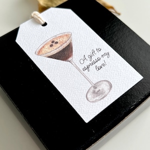 Espresso Martini Gift Tag, Personalized Gift Tag, A Gift to Espresso My ...