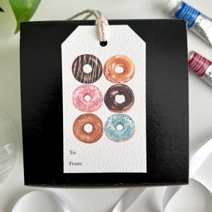 Donut Gift Tag, Personalized Gift Tag, Doughnut Party Favors, Baked ...