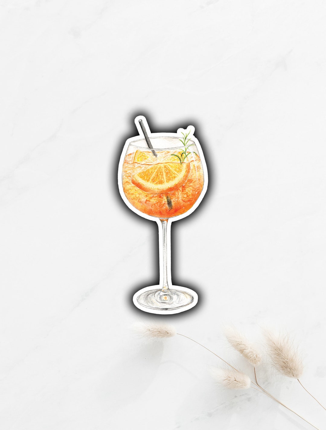Aperol Spritz Sticker, Cocktail Sticker, Signature Drink Sticker, DIY ...