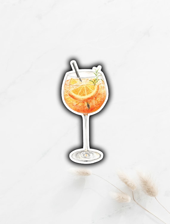 Aperol Spritz Sticker Cocktail Sticker Signature Drink | Etsy
