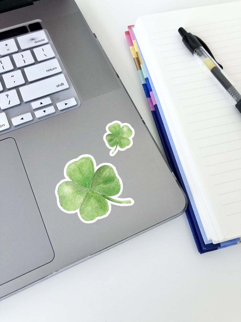 Four Leaf Clover Stickers set of 2 St. Patrick's Day - Etsy