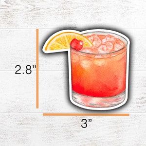 Rum Punch Sticker, Rum Runner Sticker, Signature Drink Sticker, DIY ...
